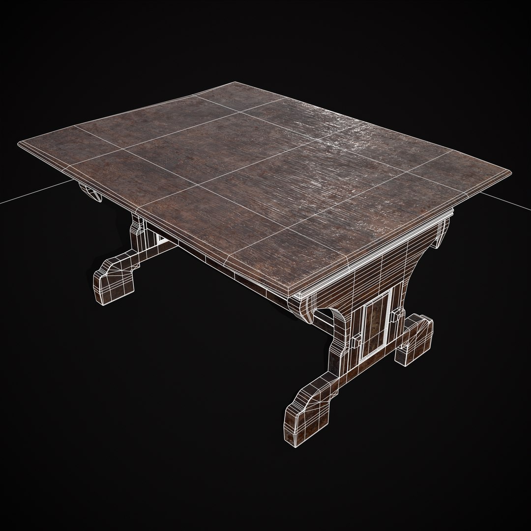 Rustic Elegant Medieval Reading Table 3D Model - TurboSquid 1988543