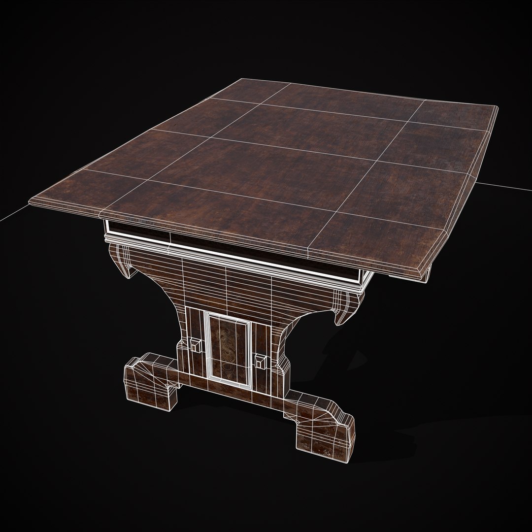 Rustic Elegant Medieval Reading Table 3D Model - TurboSquid 1988543