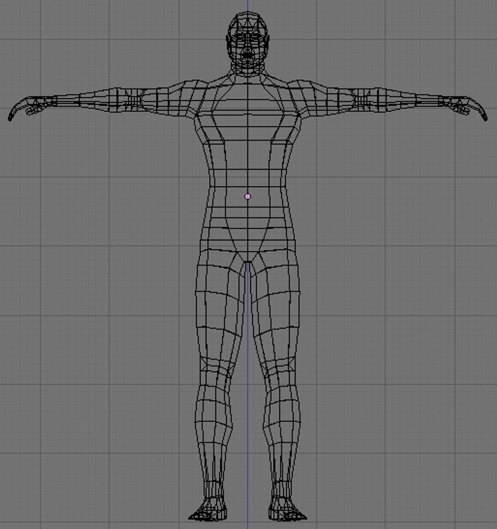 3d Model Human Polys Modelled