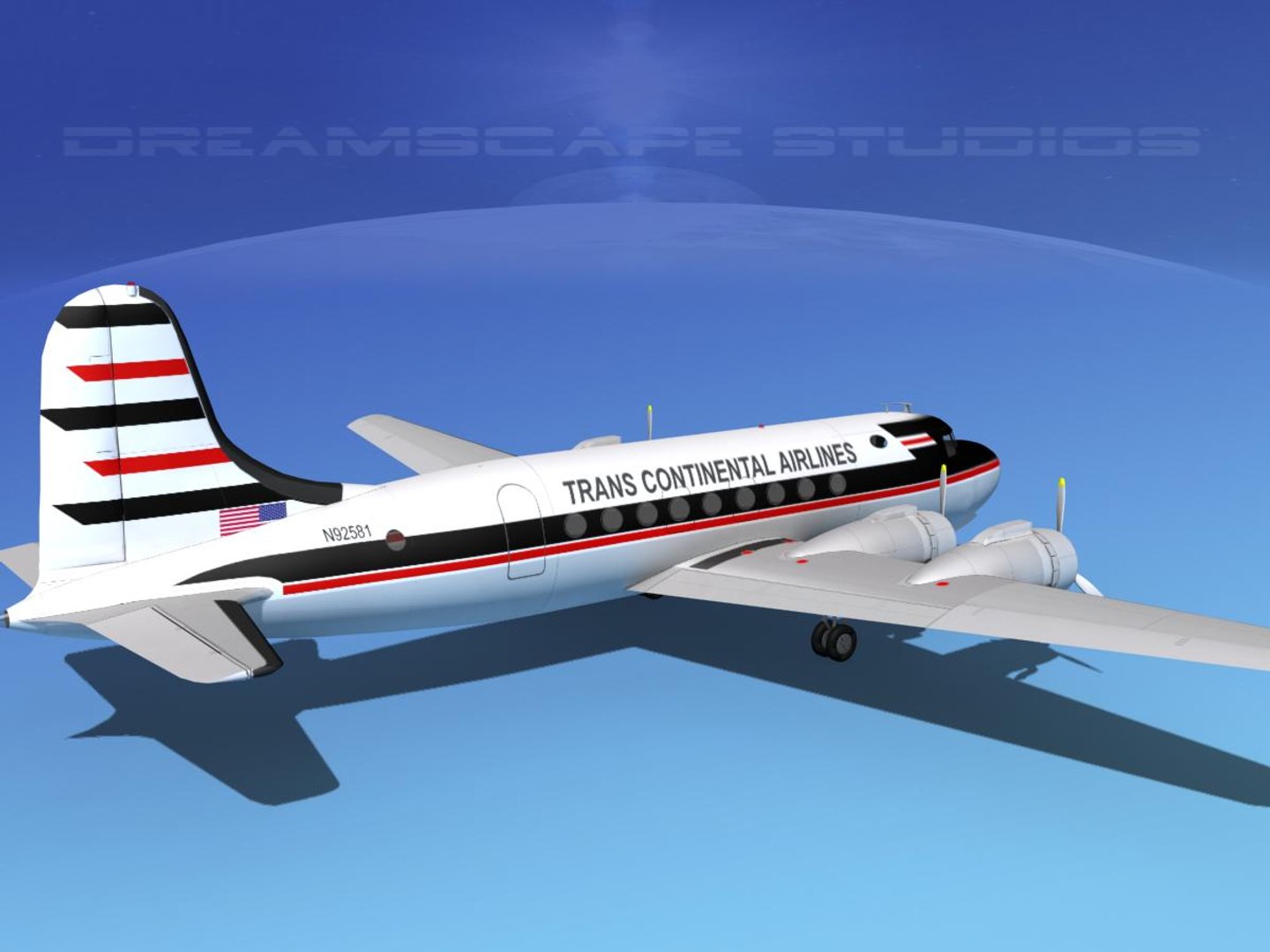 dc-4 propellers gear dwg