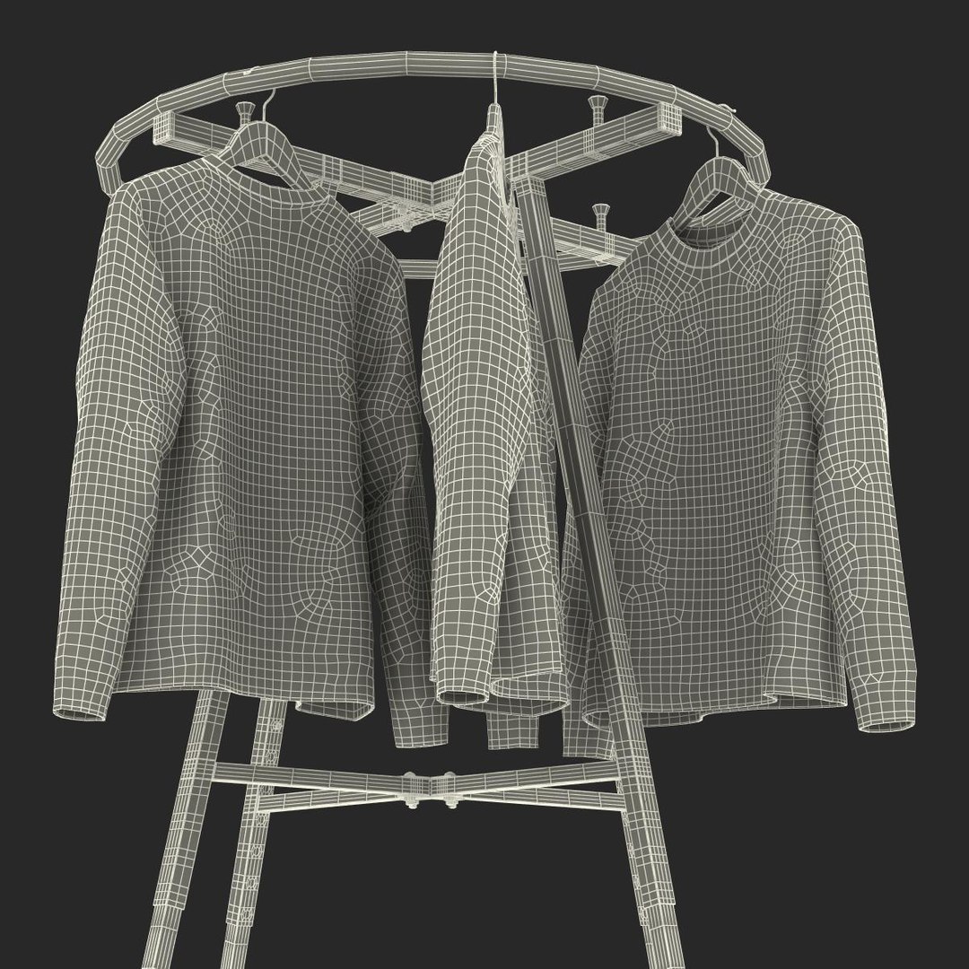 clothing rack 2 3d model