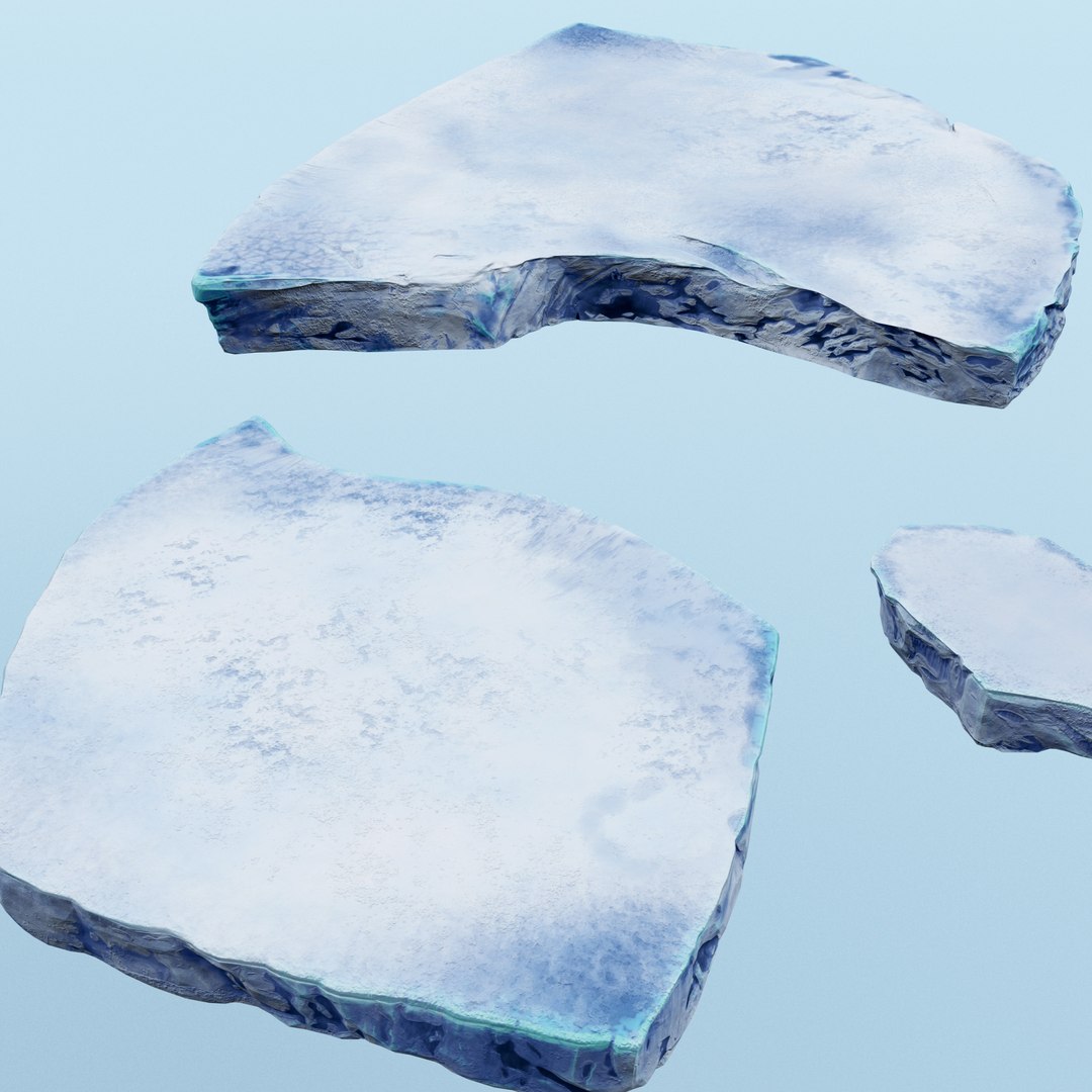 Iceberg Ice Floe Cartoon 3D - TurboSquid 1794544