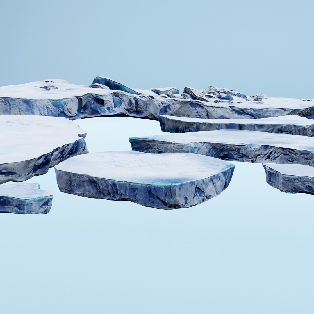 Iceberg Ice Floe Cartoon 3D - TurboSquid 1794544