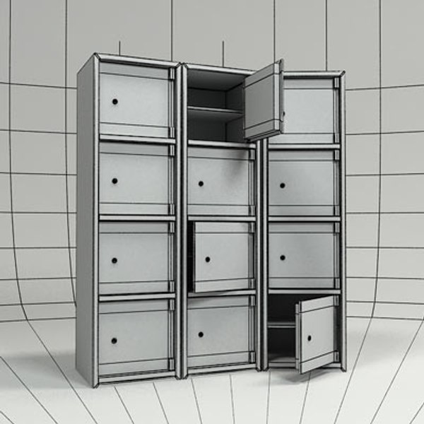 3d bank locker model