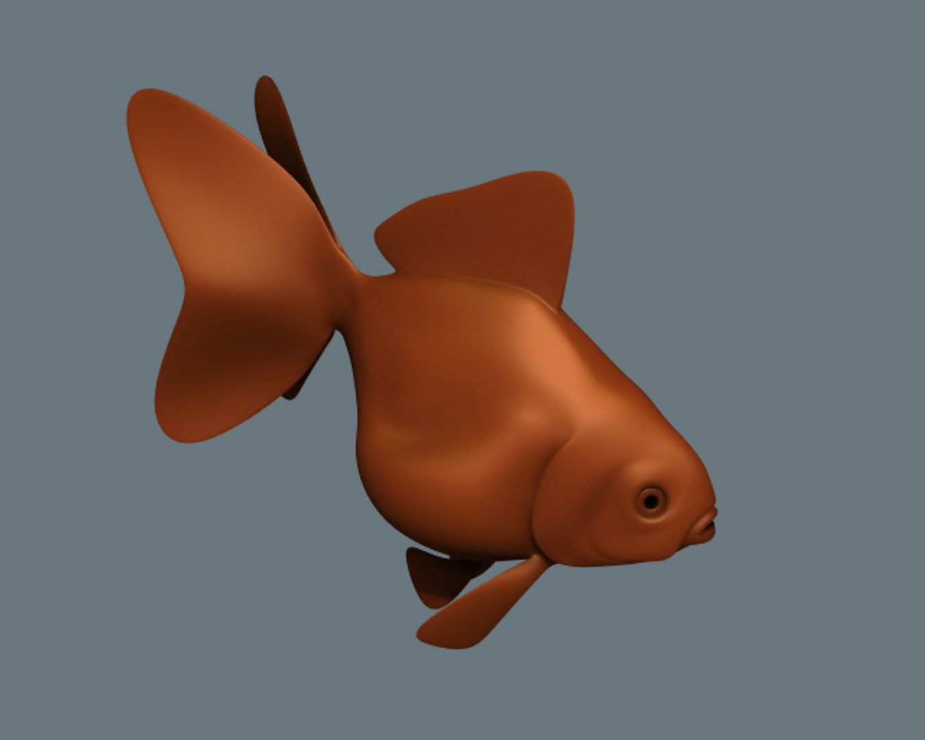 fish gold goldfish 3d model