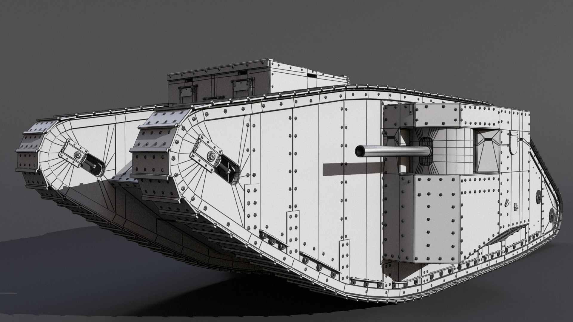 Mark 1 Tank Modeled 3D - TurboSquid 1398768