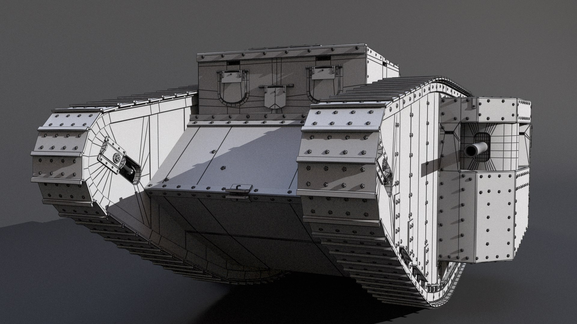 Mark 1 Tank Modeled 3D - TurboSquid 1398768
