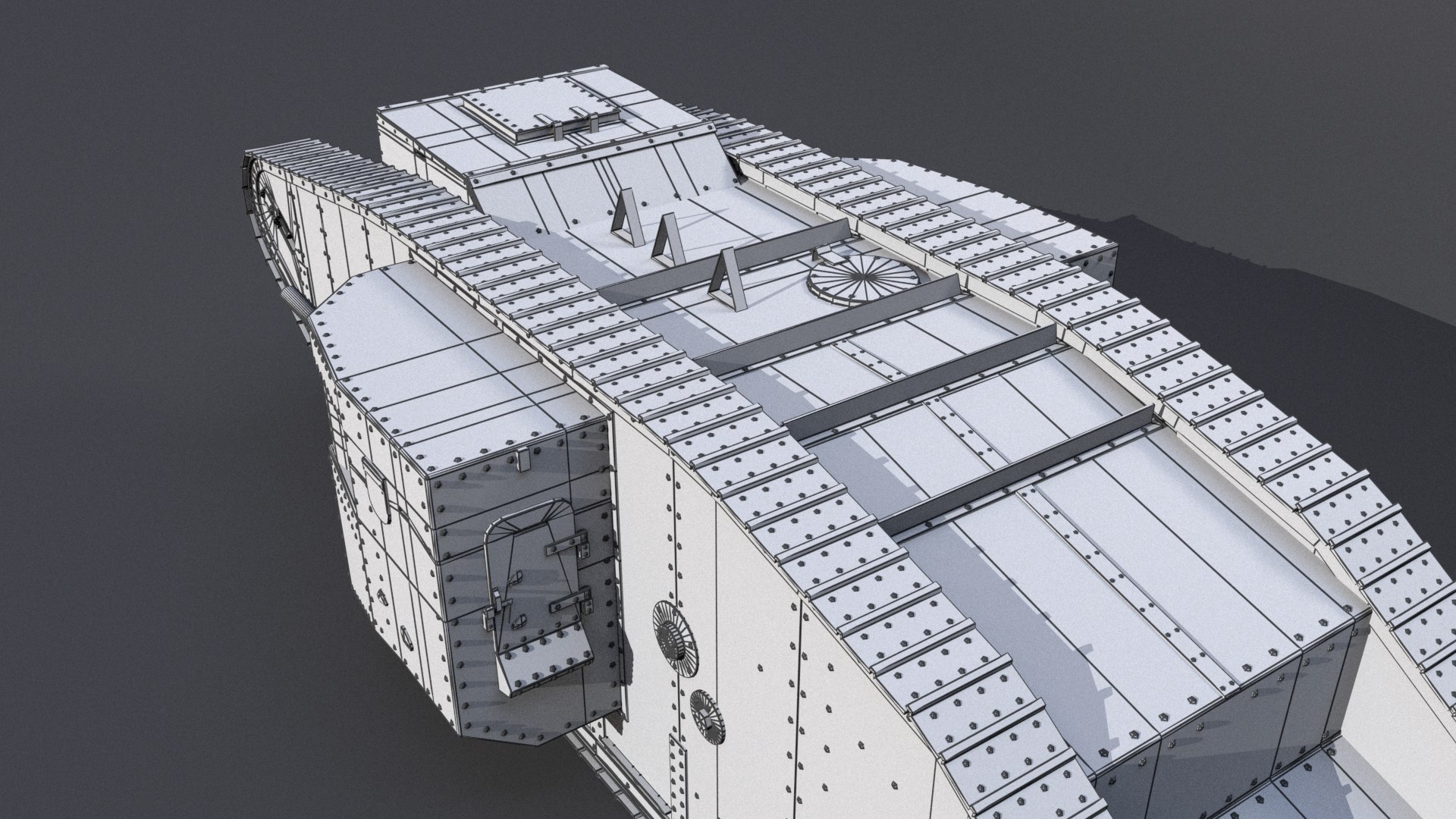 Mark 1 Tank Modeled 3D - TurboSquid 1398768