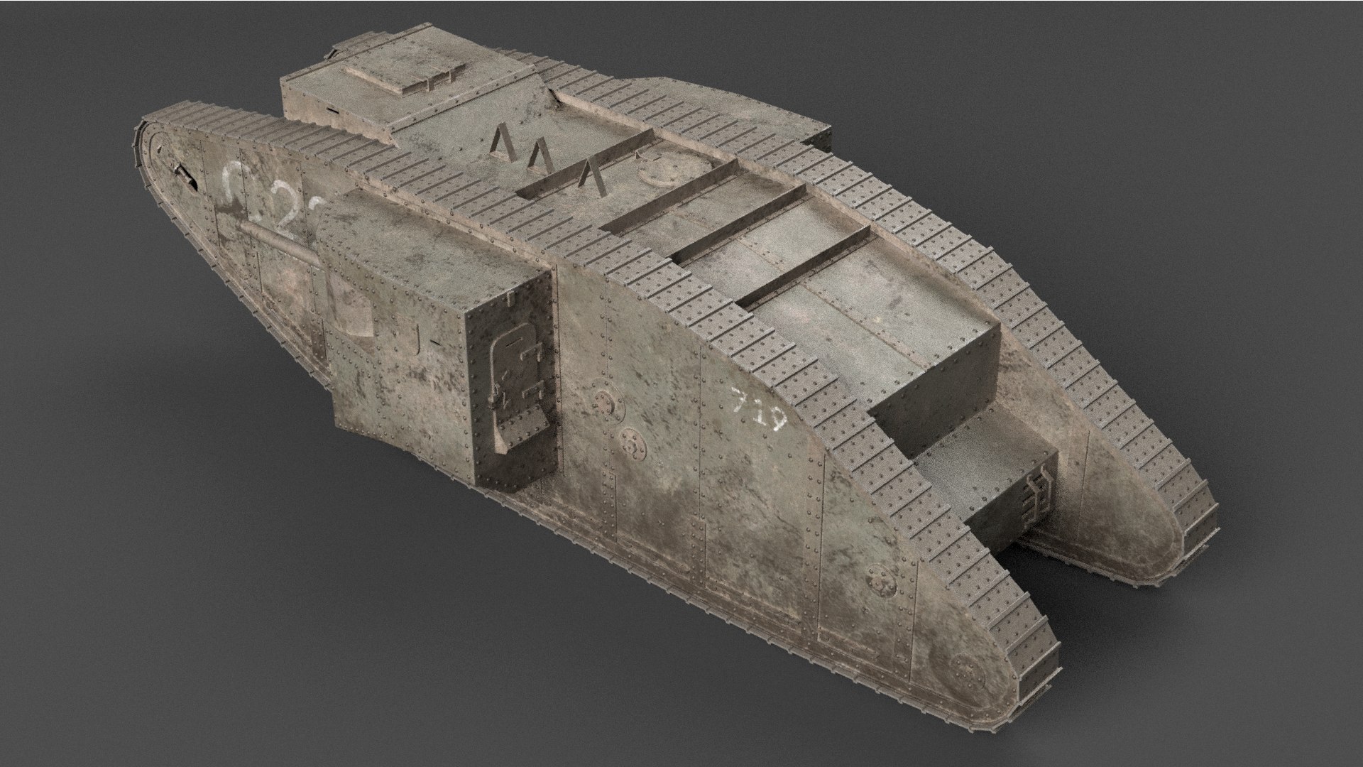 Mark 1 Tank Modeled 3D - TurboSquid 1398768
