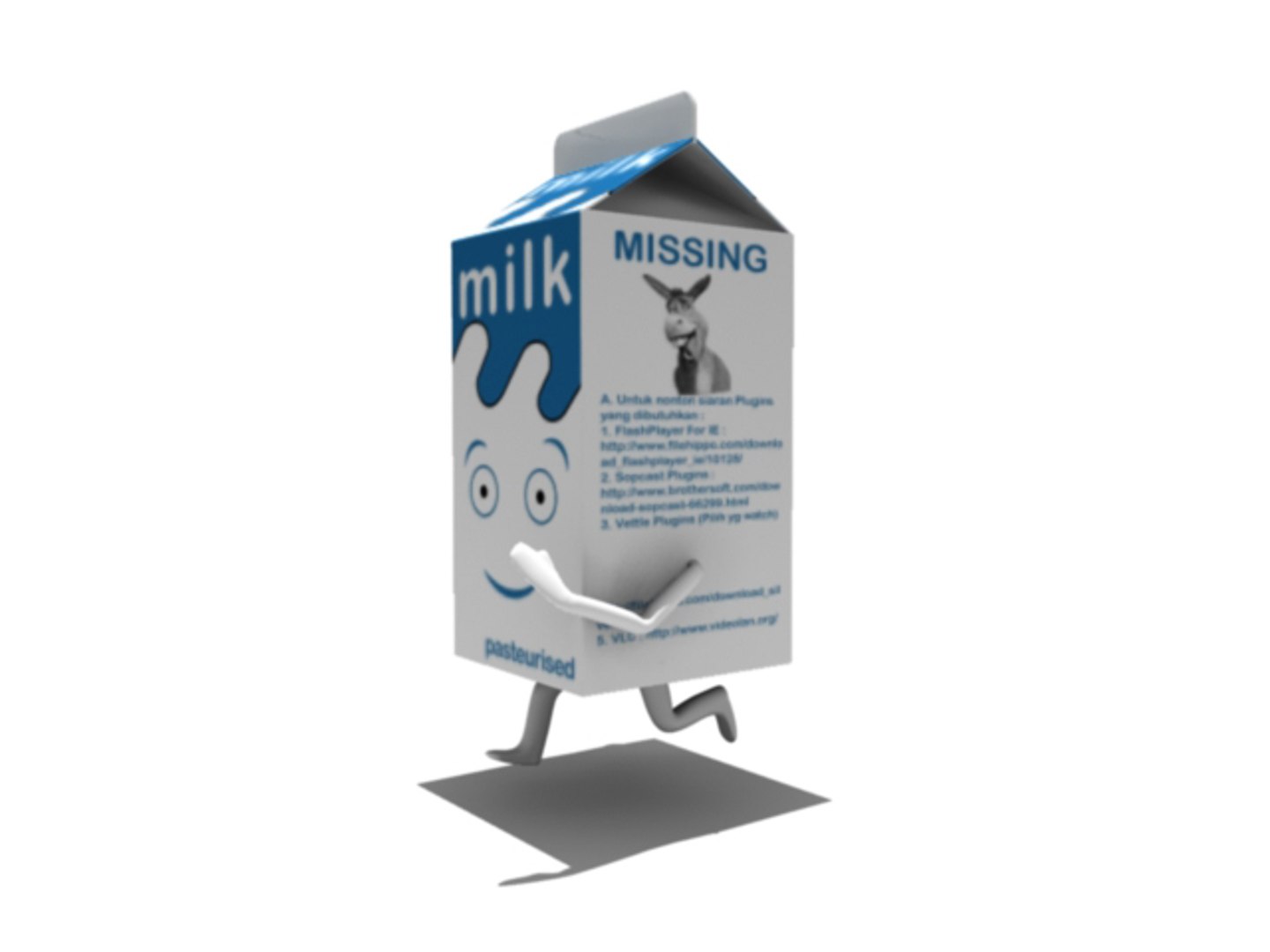 Milk Box Character 3d Ma
