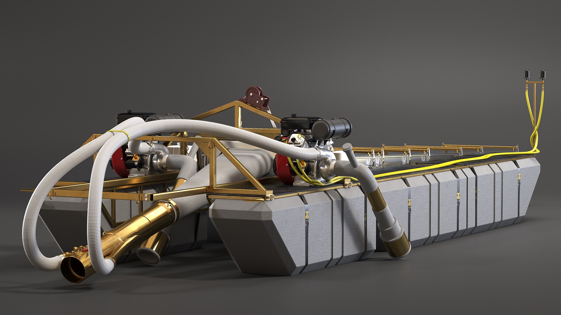 3D model Equipment For Large-Scale Gold and Diamond Mining - TurboSquid ...
