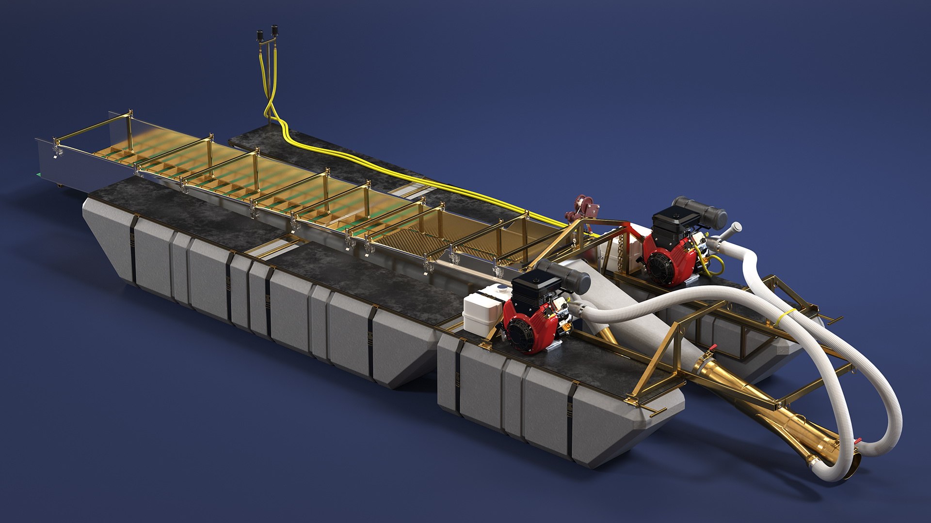 3D model Equipment For Large-Scale Gold and Diamond Mining - TurboSquid ...