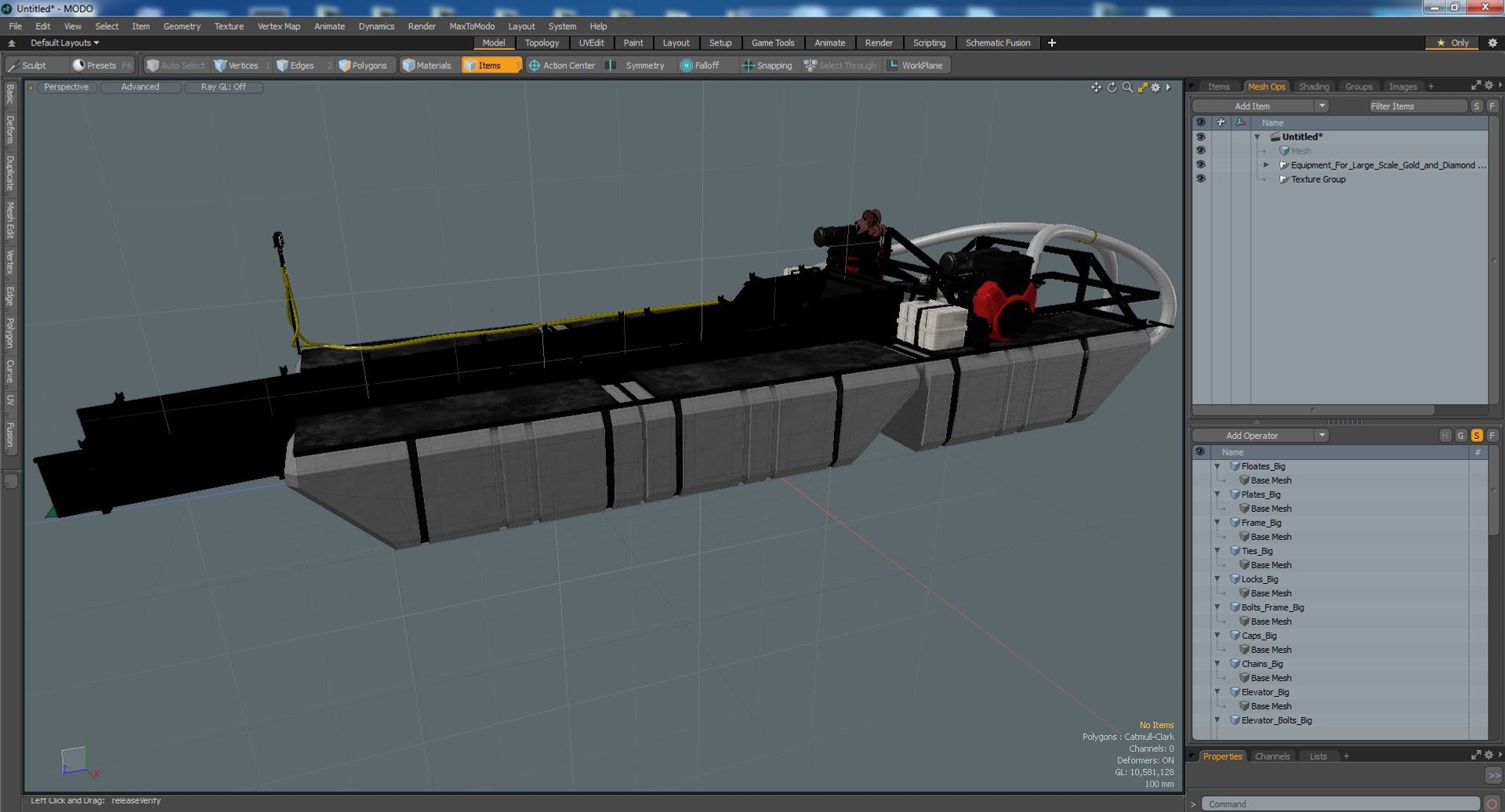 3D model Equipment For Large-Scale Gold and Diamond Mining - TurboSquid ...