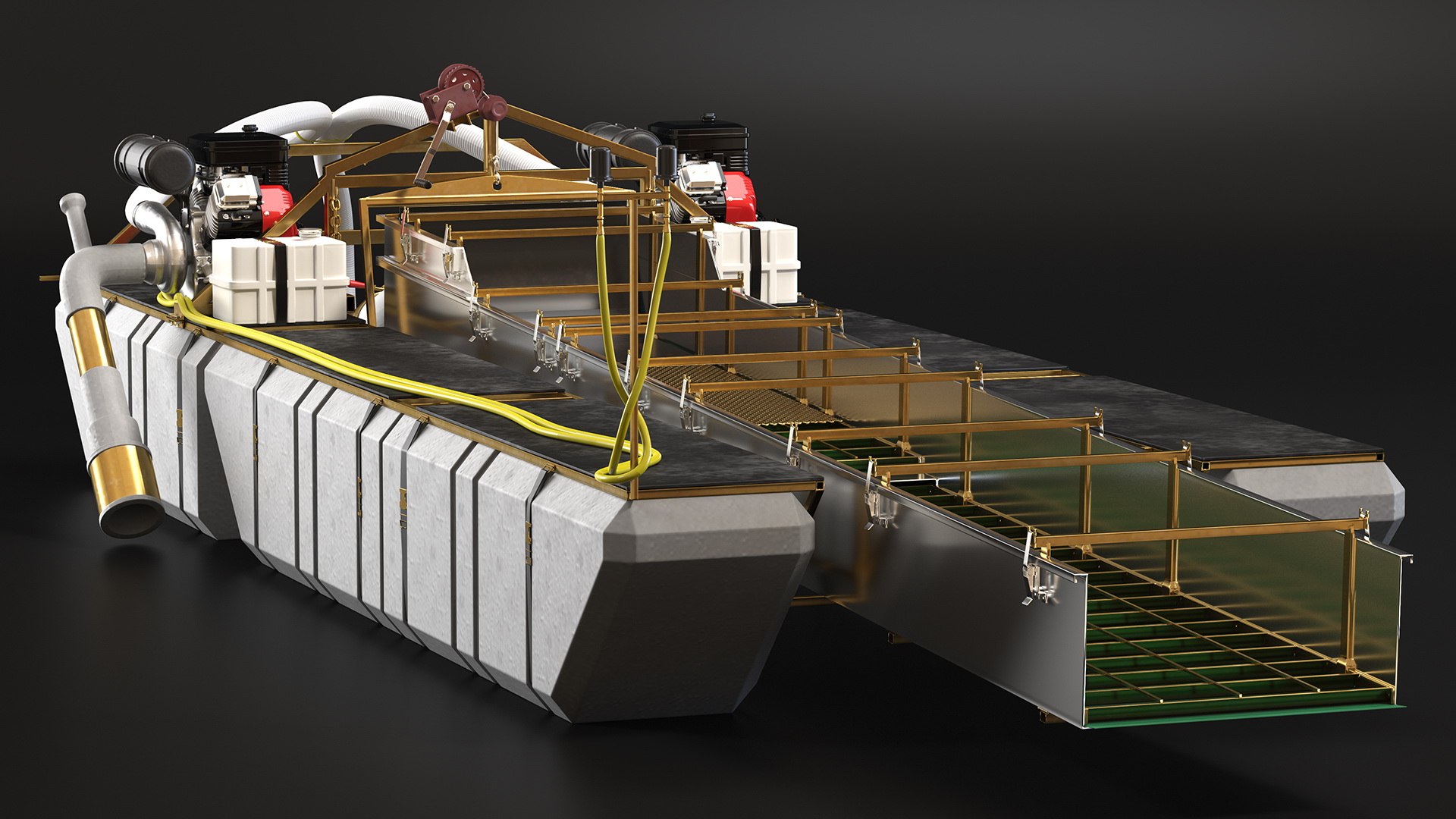 3D model Equipment For Large-Scale Gold and Diamond Mining - TurboSquid ...