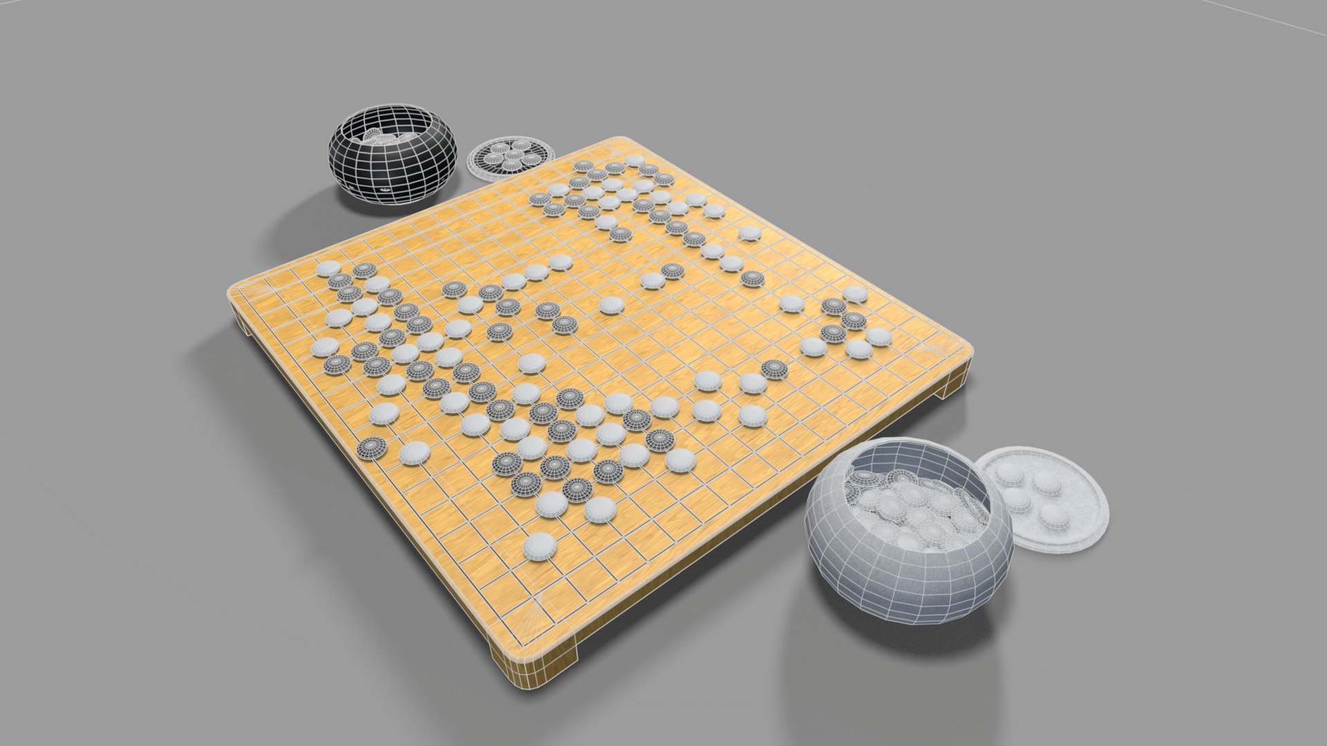 3D Model GO Board Game - TurboSquid 2350528