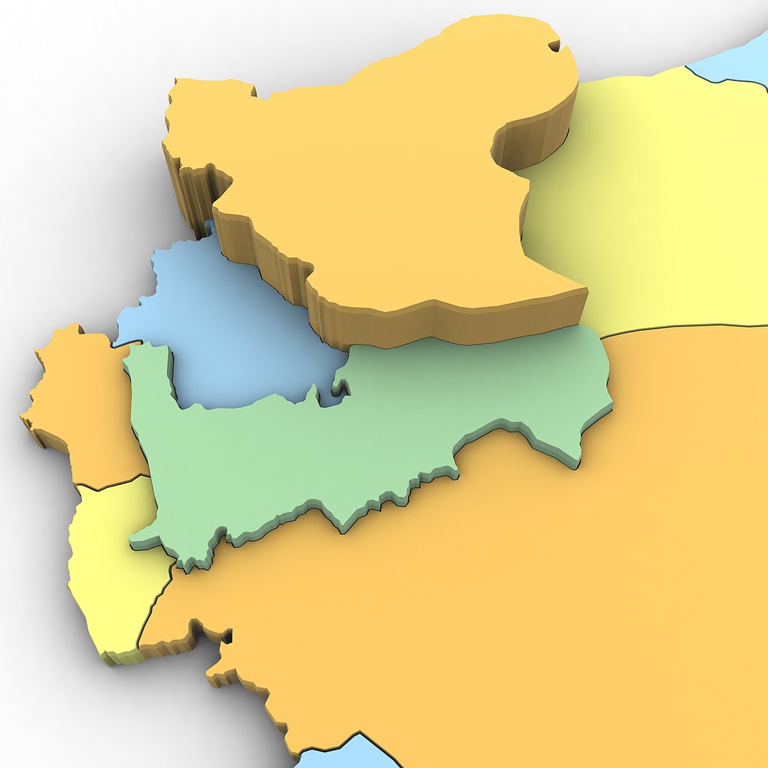 Syria Regions 3D Model - TurboSquid 1302012