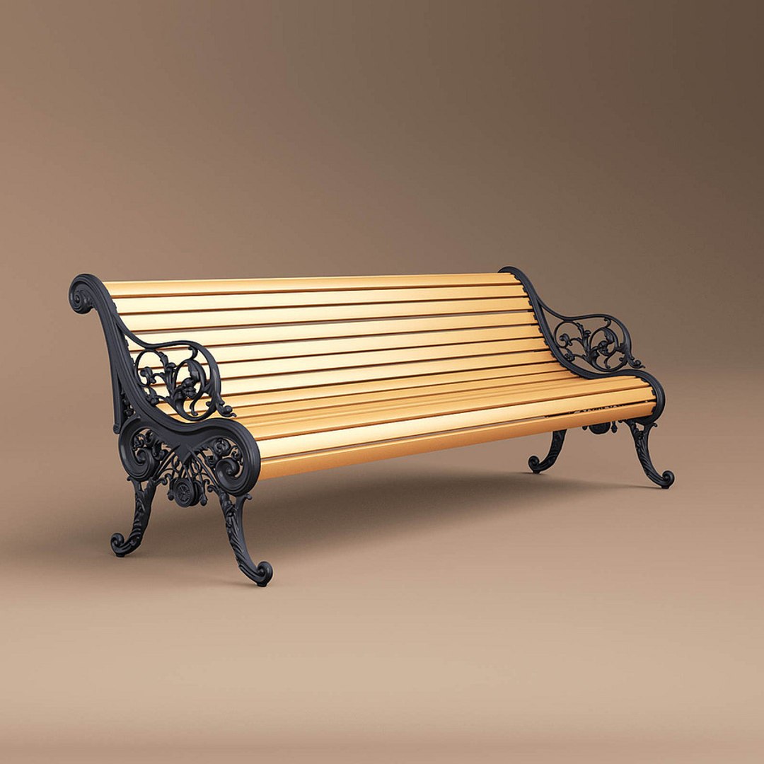 Baroque Bench Obj