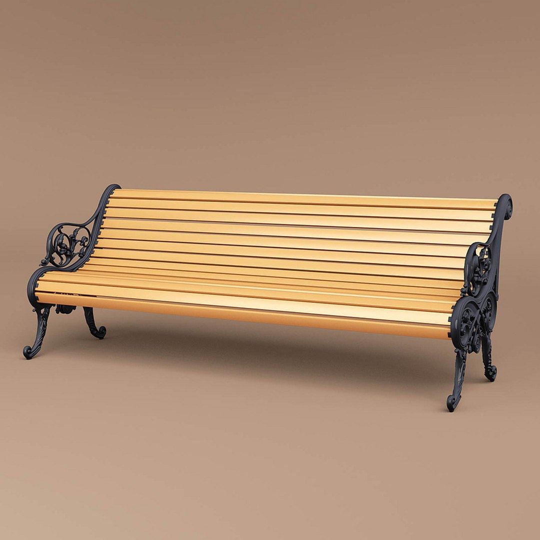 Baroque Bench Obj