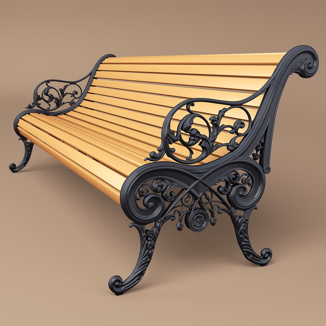 Baroque Bench Obj