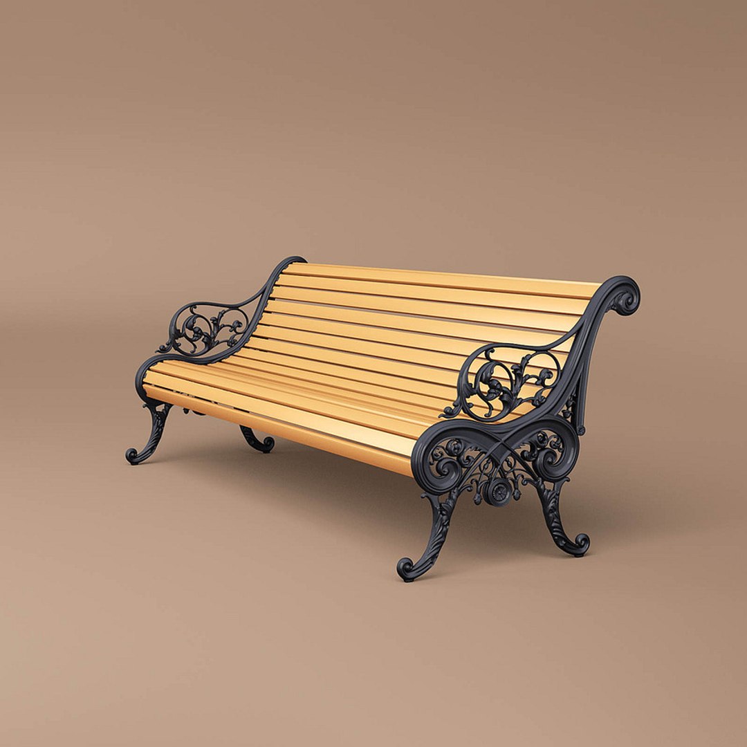 Baroque Bench Obj