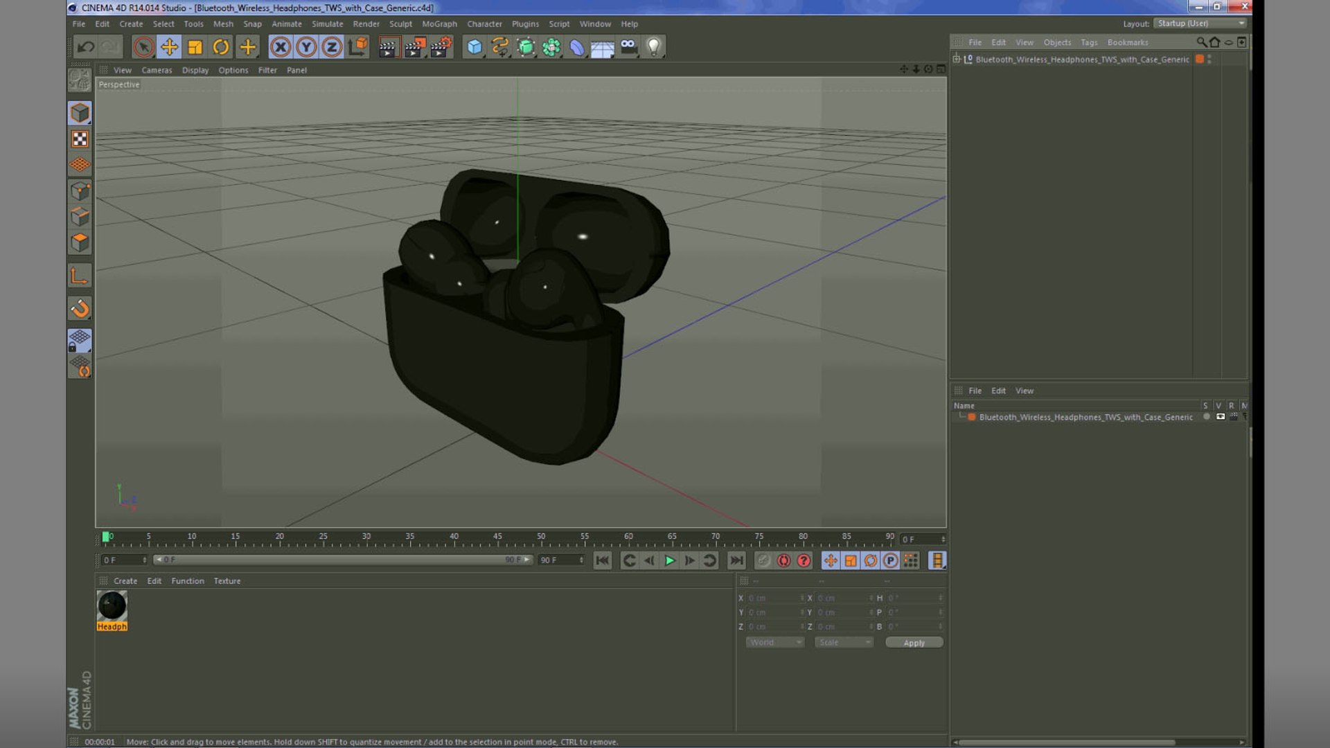 Bluetooth wireless headphones tws 3D - TurboSquid 1493253
