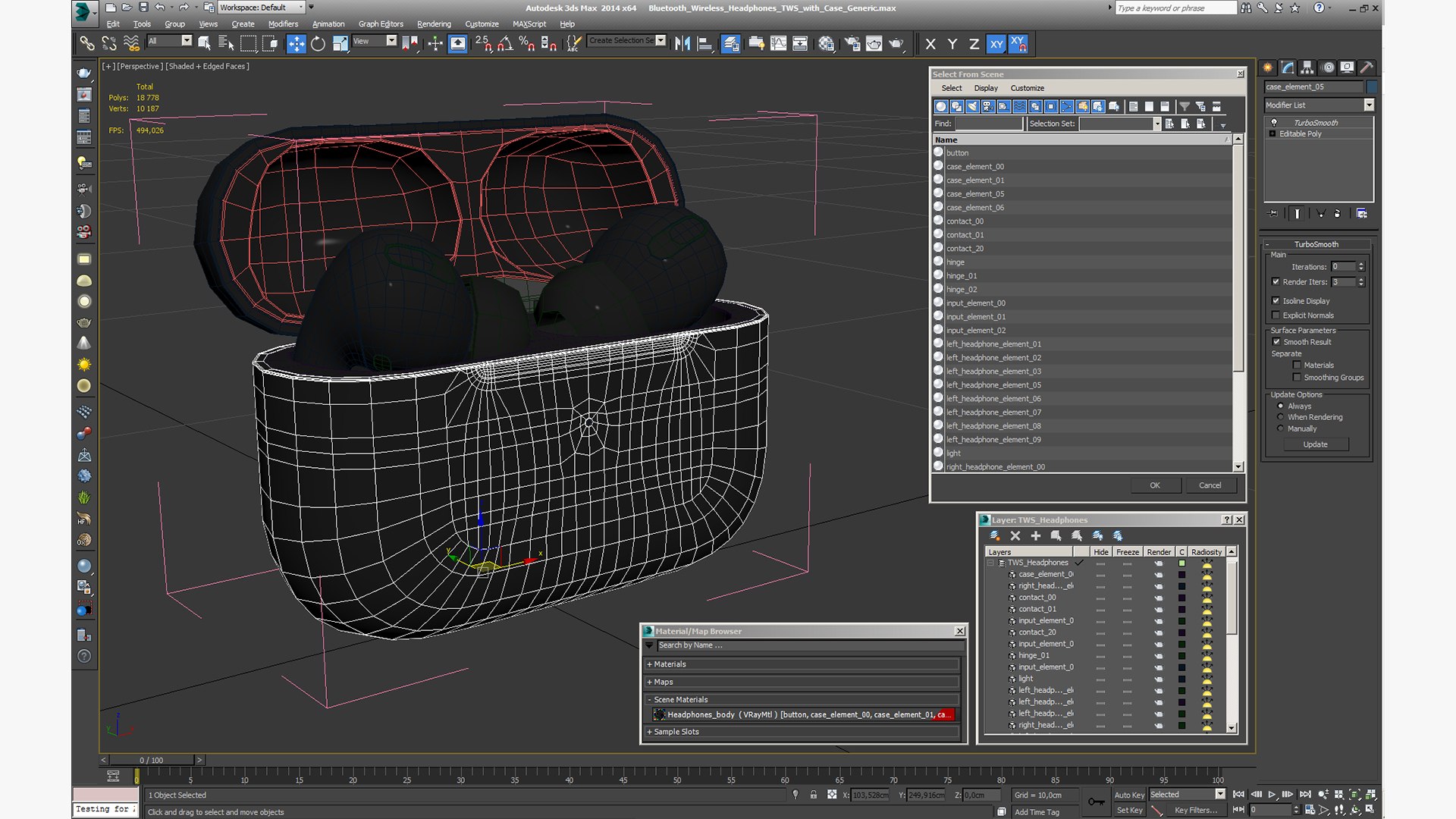 Bluetooth wireless headphones tws 3D - TurboSquid 1493253