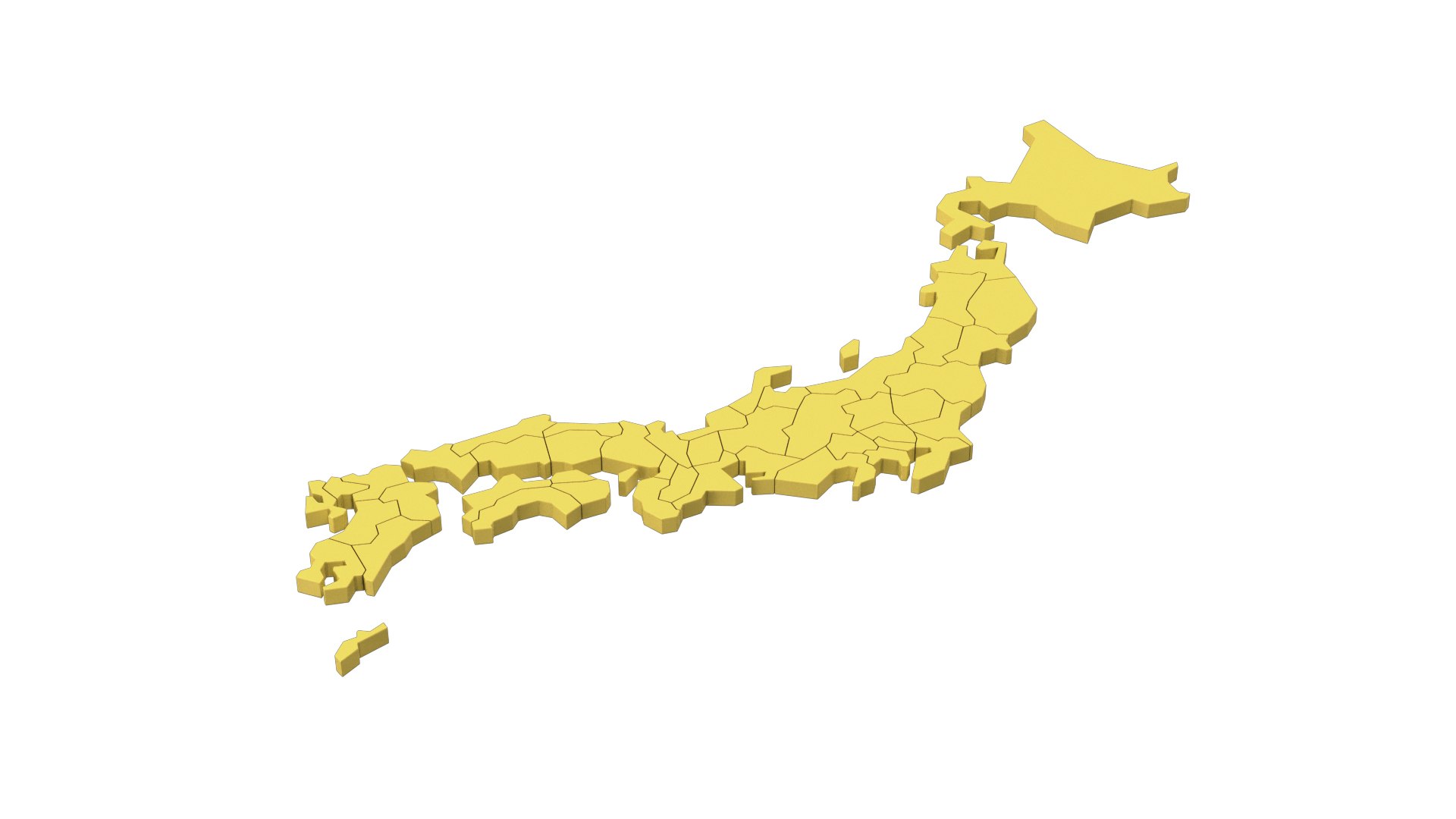 Japan 3d Map 3D - TurboSquid 1876487