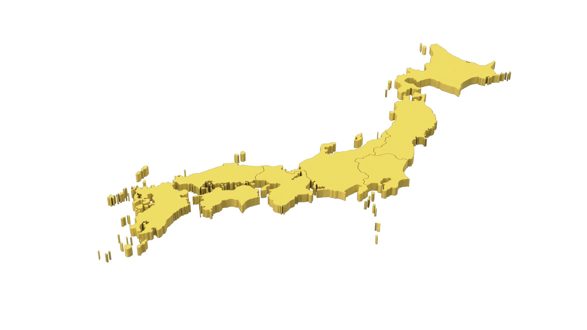 Japan 3d Map 3D - TurboSquid 1876487