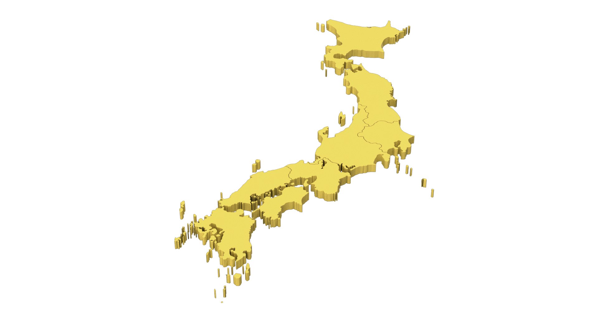 Japan 3d Map 3D - TurboSquid 1876487