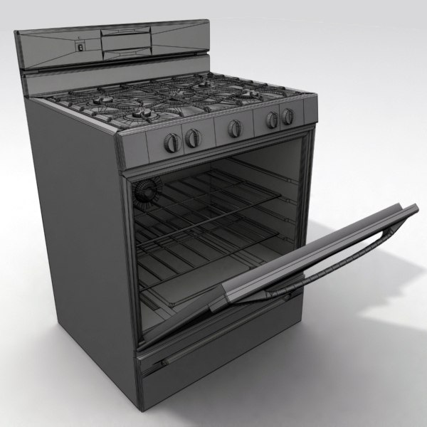 3d model kitchen stove oven
