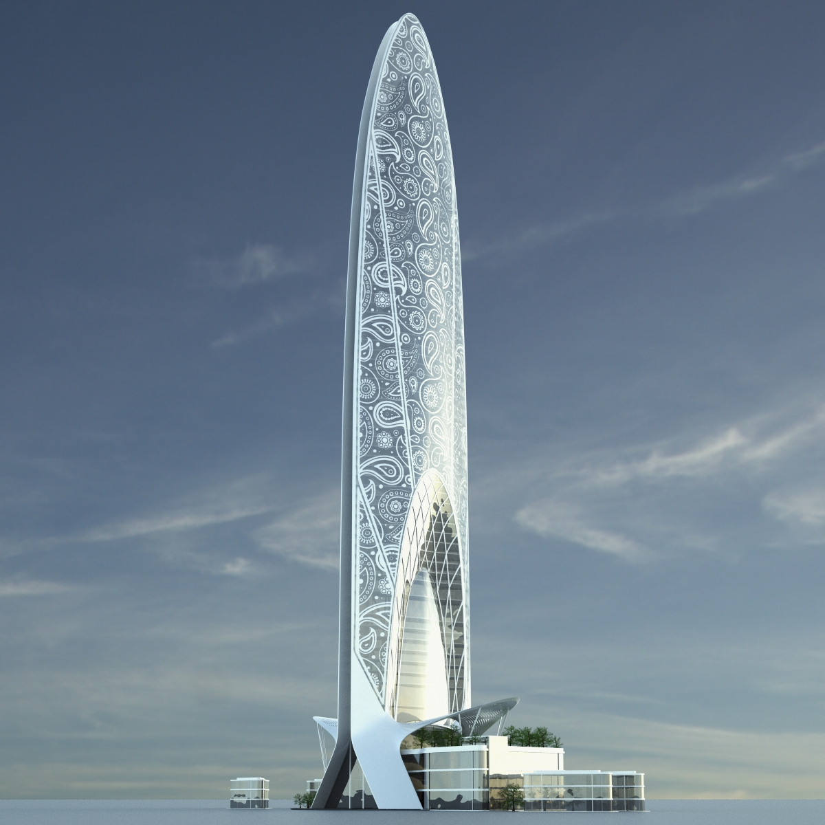 3d model namaste tower