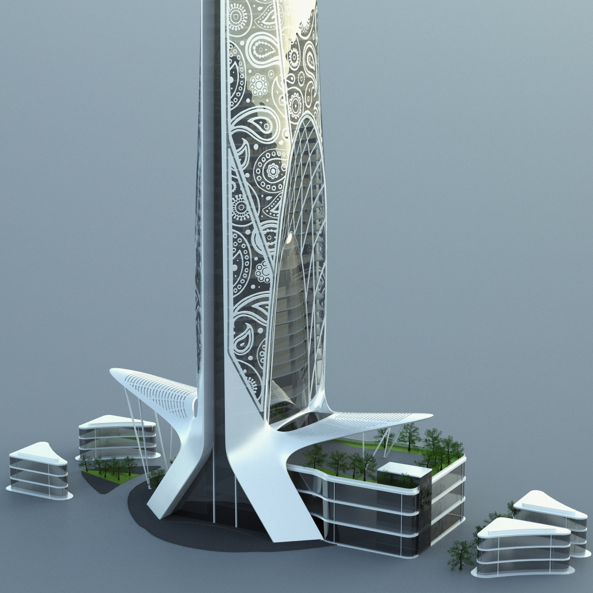 3d model namaste tower