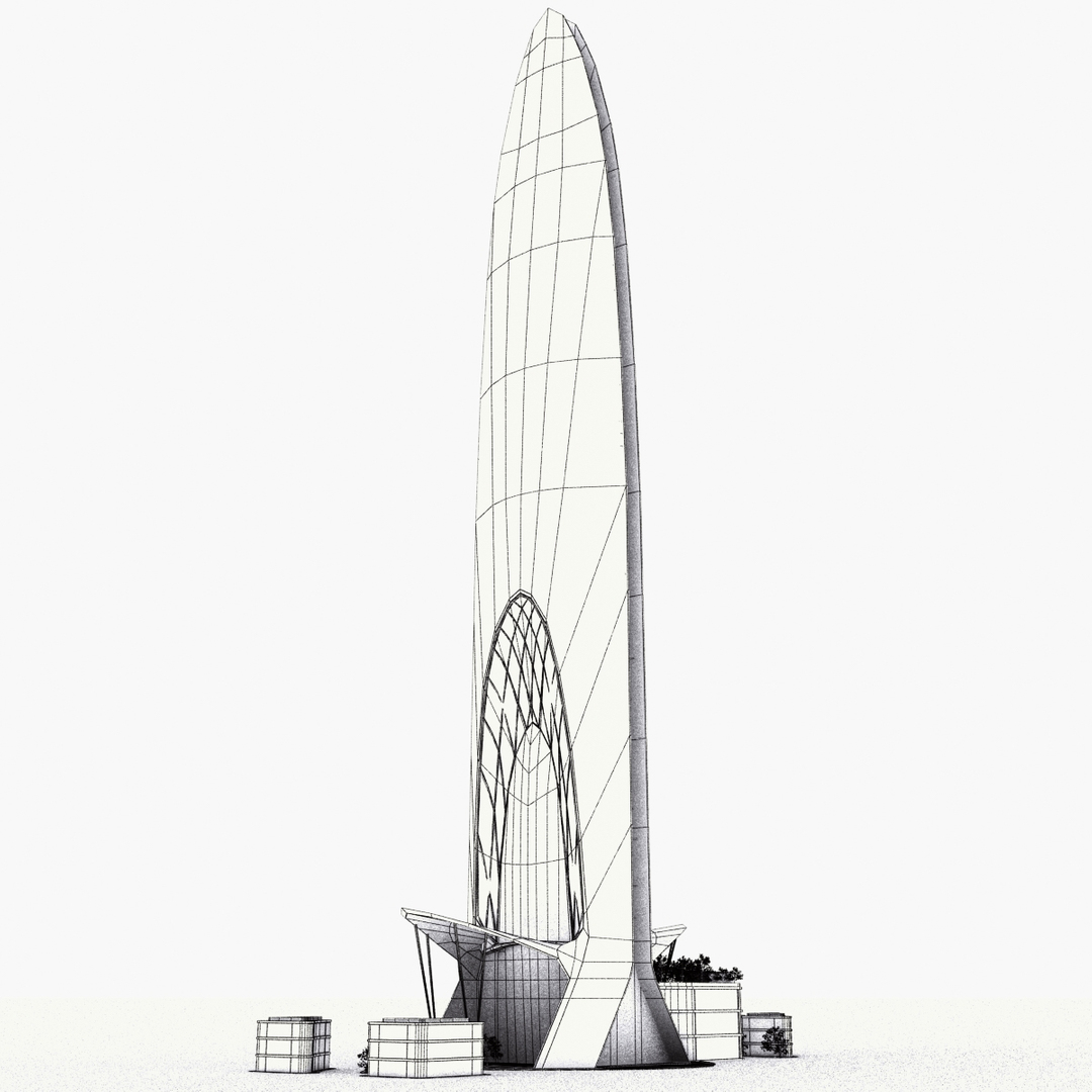 3d model namaste tower