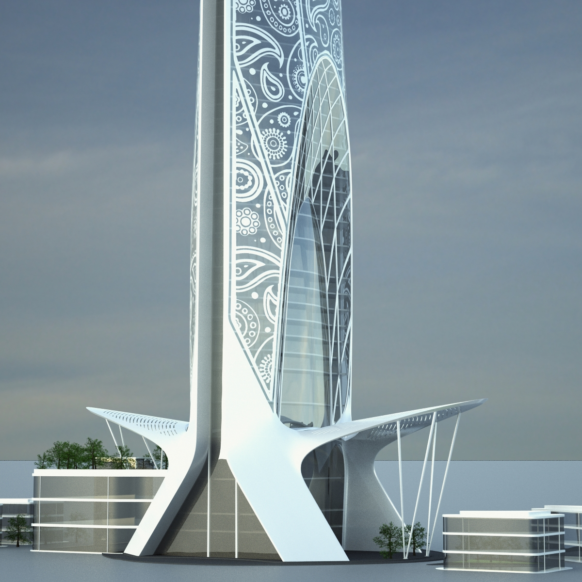 3d model namaste tower