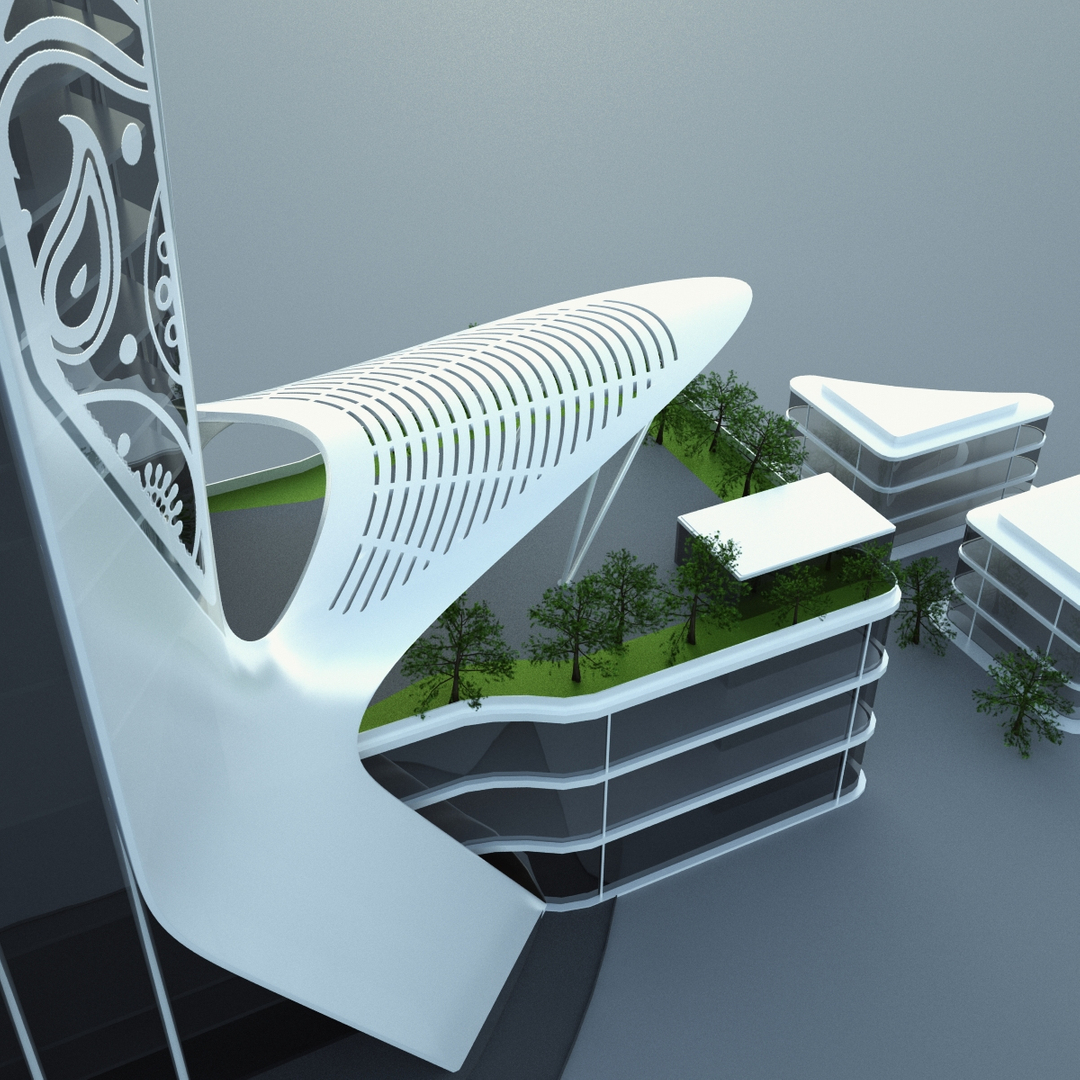 3d model namaste tower