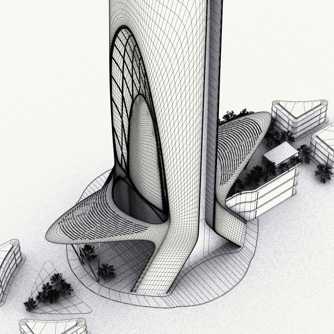 3d model namaste tower