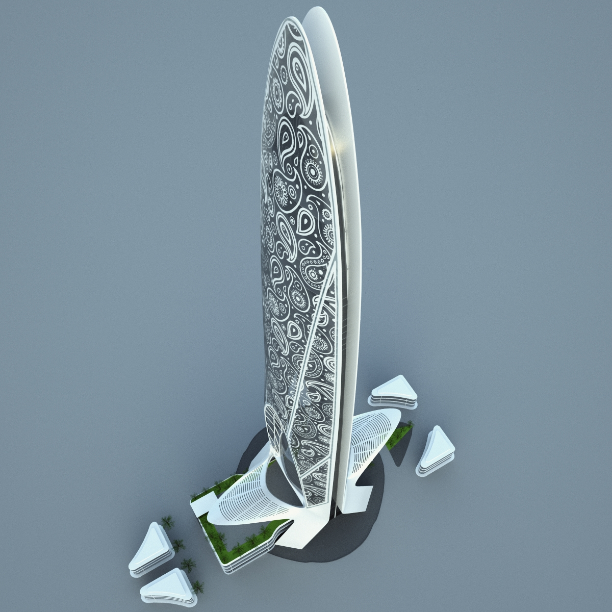 3d model namaste tower