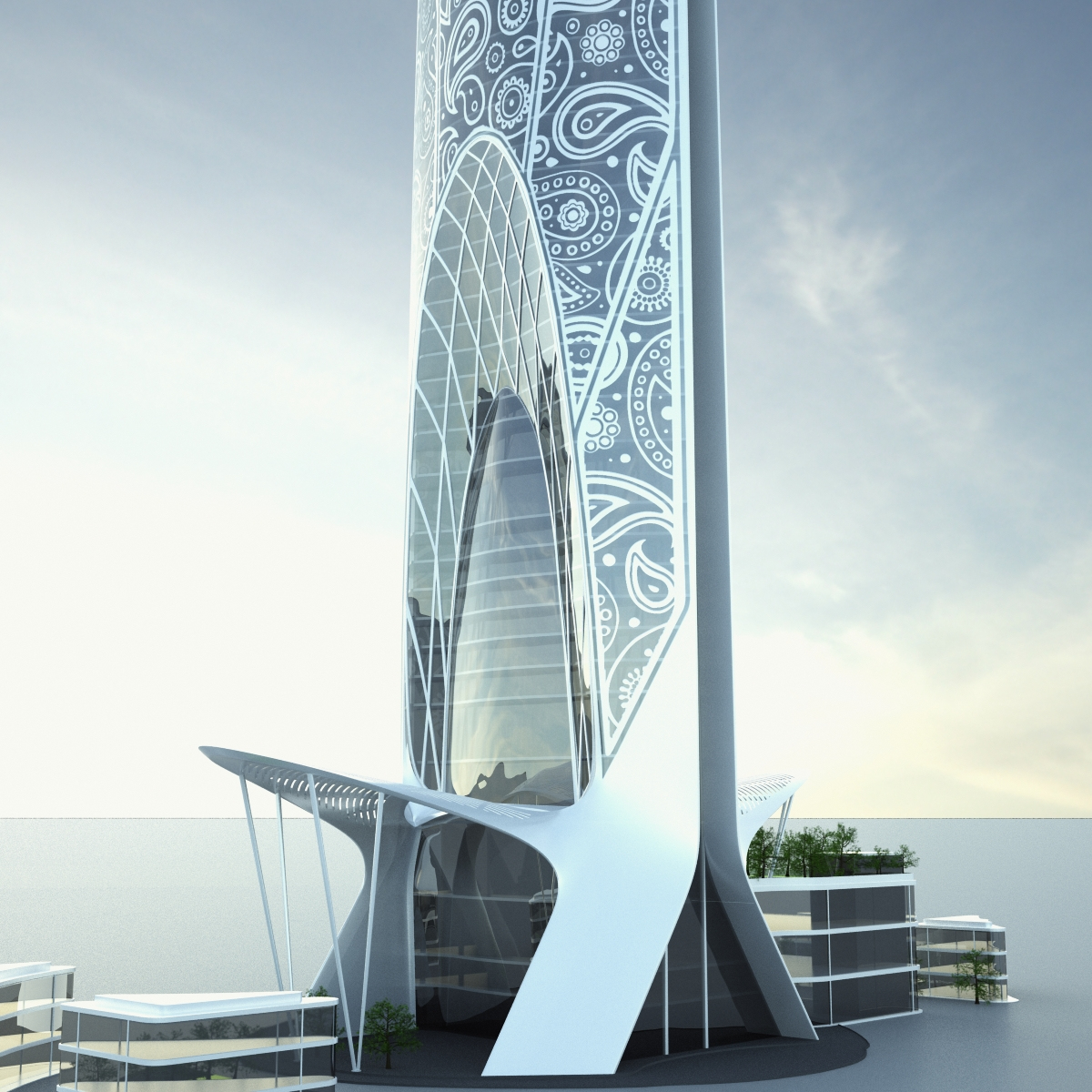 3d model namaste tower