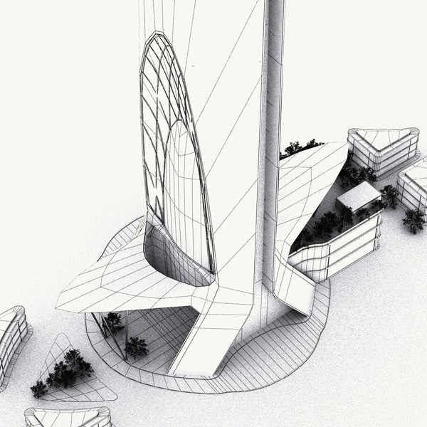 3d model namaste tower