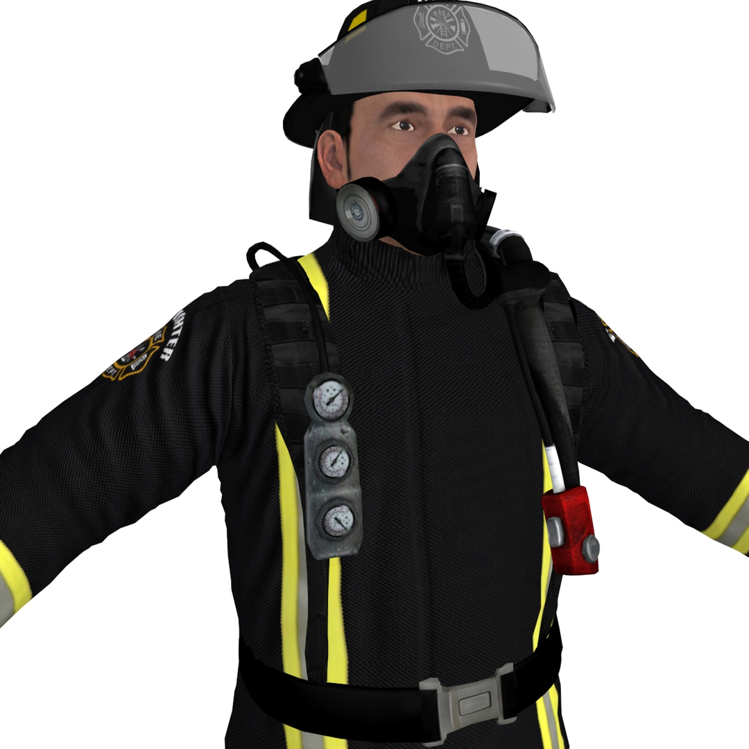 fireman ready 3d model