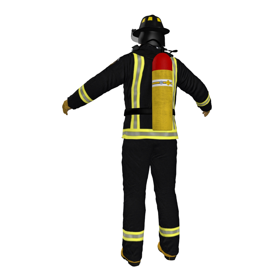 fireman ready 3d model