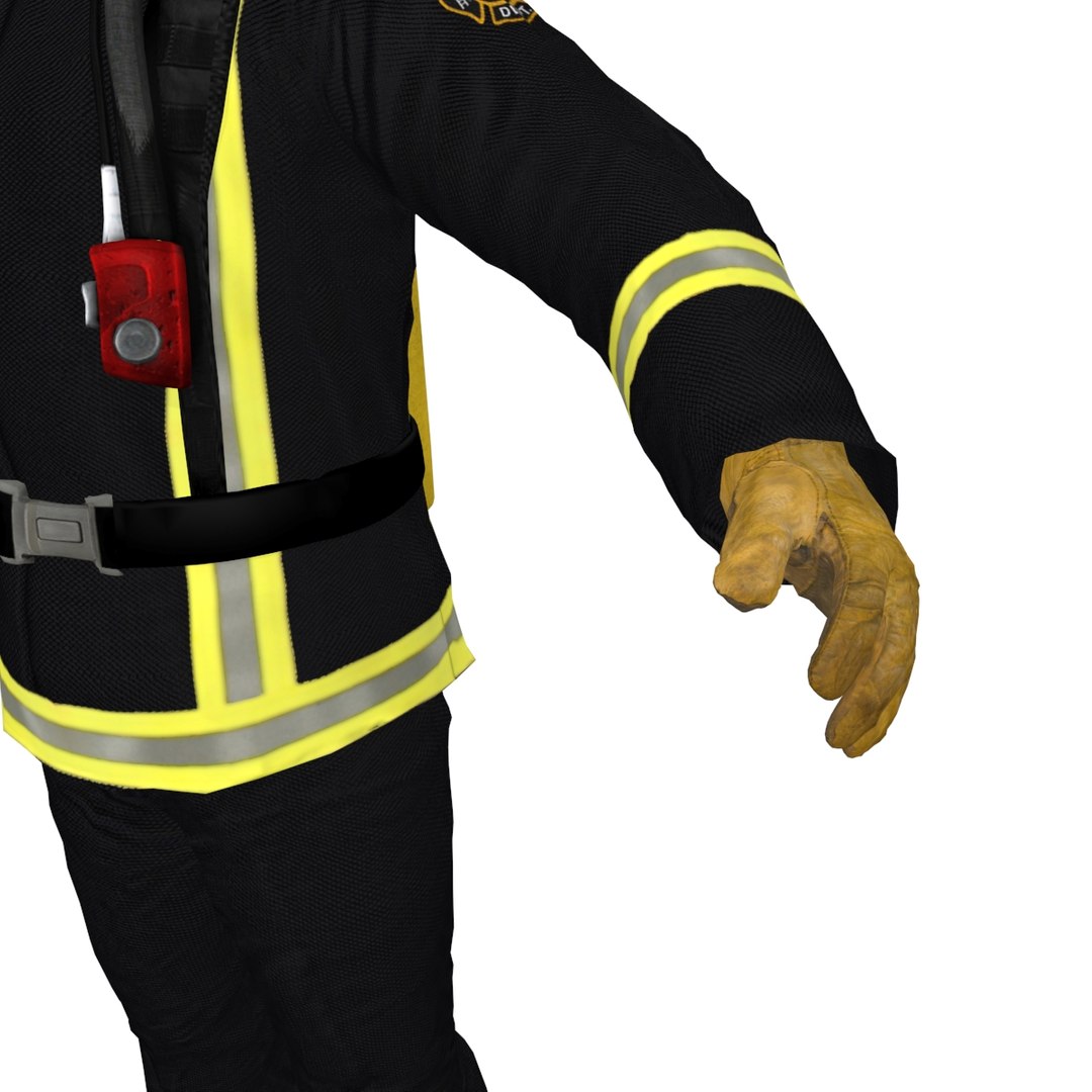 Fireman Ready 3d Model