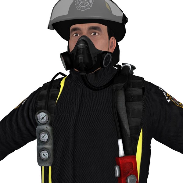 fireman ready 3d model