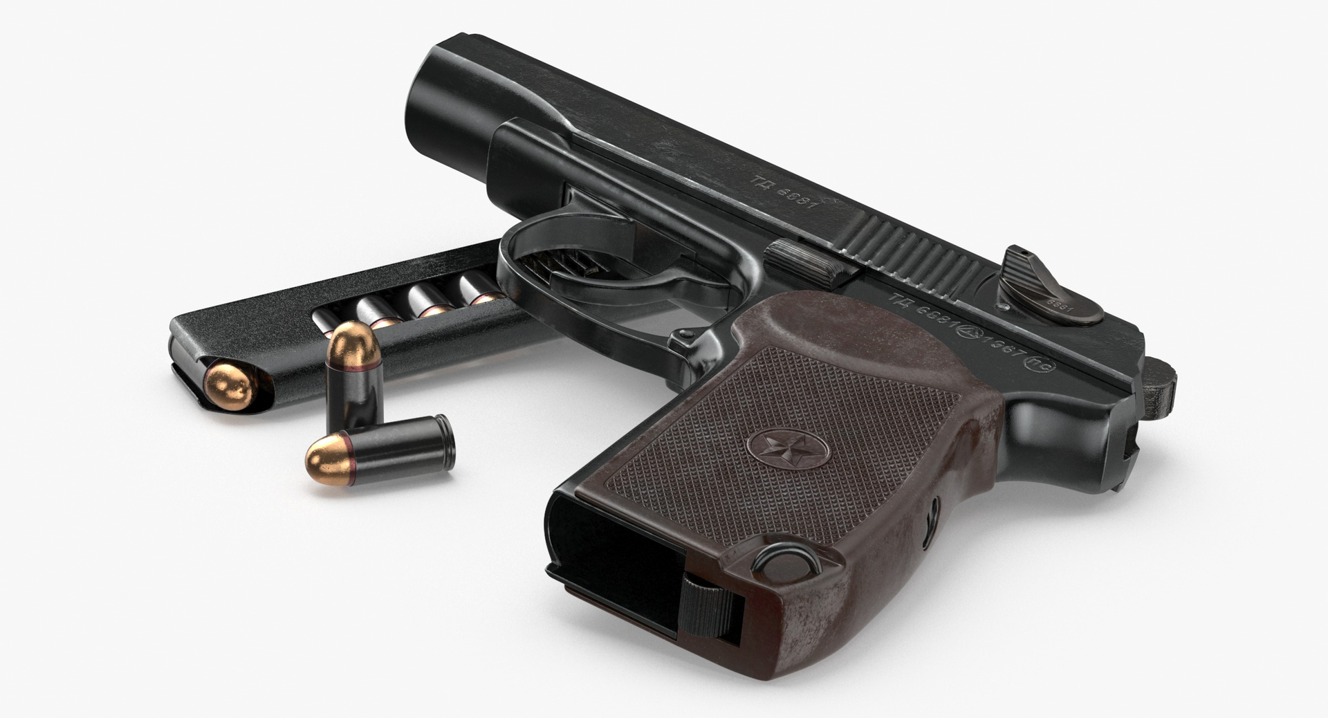 Makarov Pistol Laying Model - TurboSquid 2271786