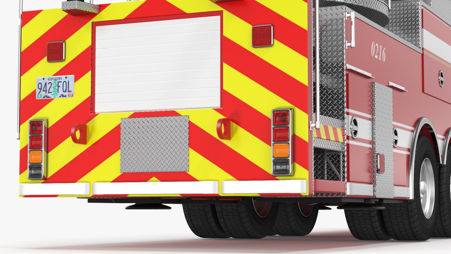 3D Rear Mount Ladder Fire Truck Rigged for Cinema 4D - TurboSquid 2136645