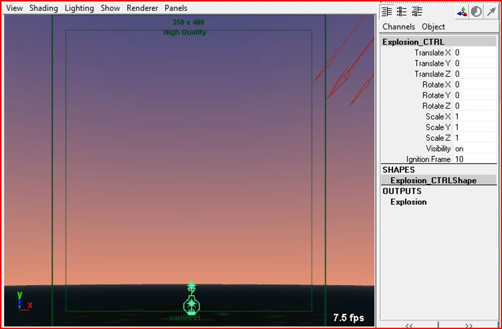 maya explosion particle