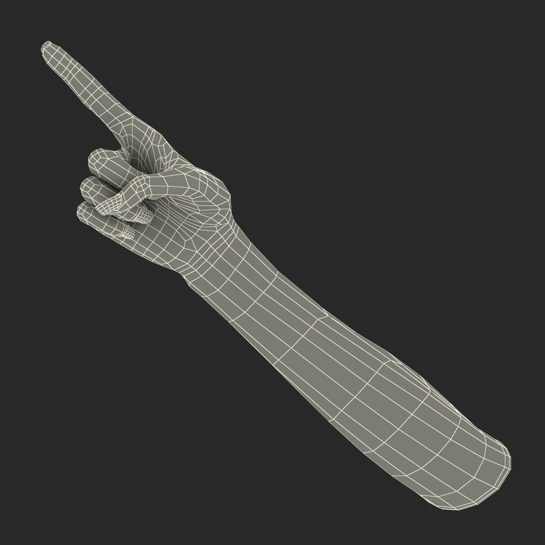 3d model female hand 3 pose