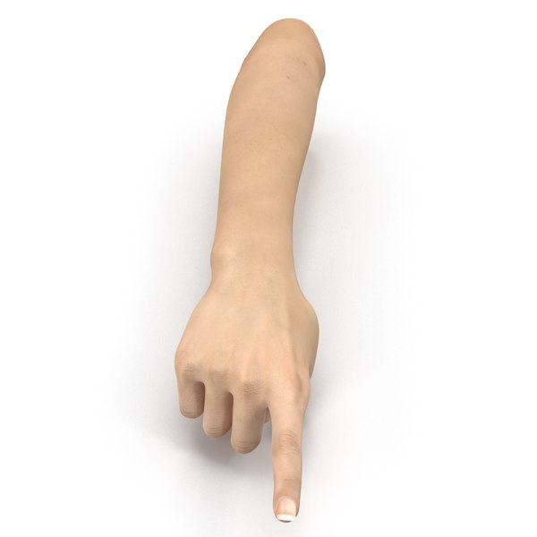 3d model female hand 3 pose