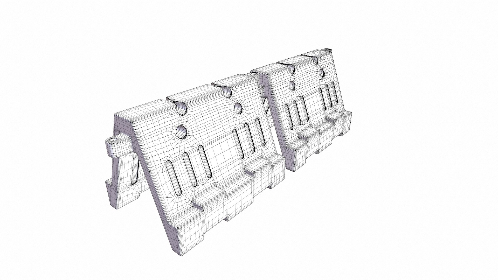 3D Traffic Barrier Model - TurboSquid 2343615