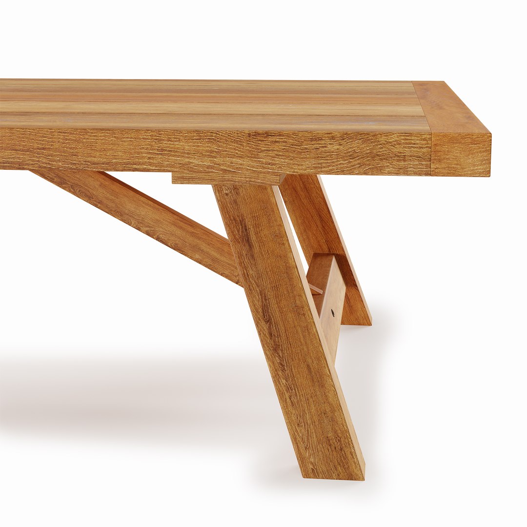 Basque Teak Coffee Table 3D Model - TurboSquid 1977952